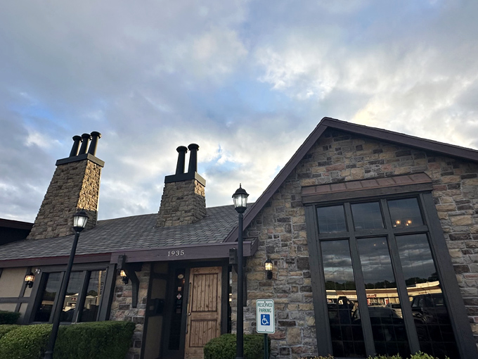 Tower of onion rings standing tall like the Gateway Arch's delicious little cousin. 
