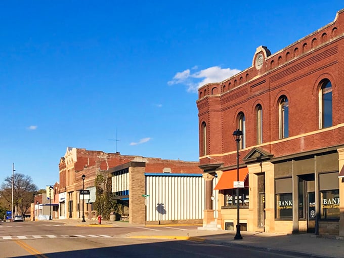 This handsome brick library in Lake Crystal represents the affordable amenities that make retirement here so appealing.