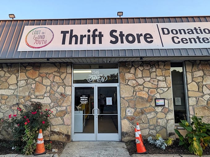 Lost-N-Found's unassuming exterior belies the carefully curated collection of secondhand gems waiting inside.