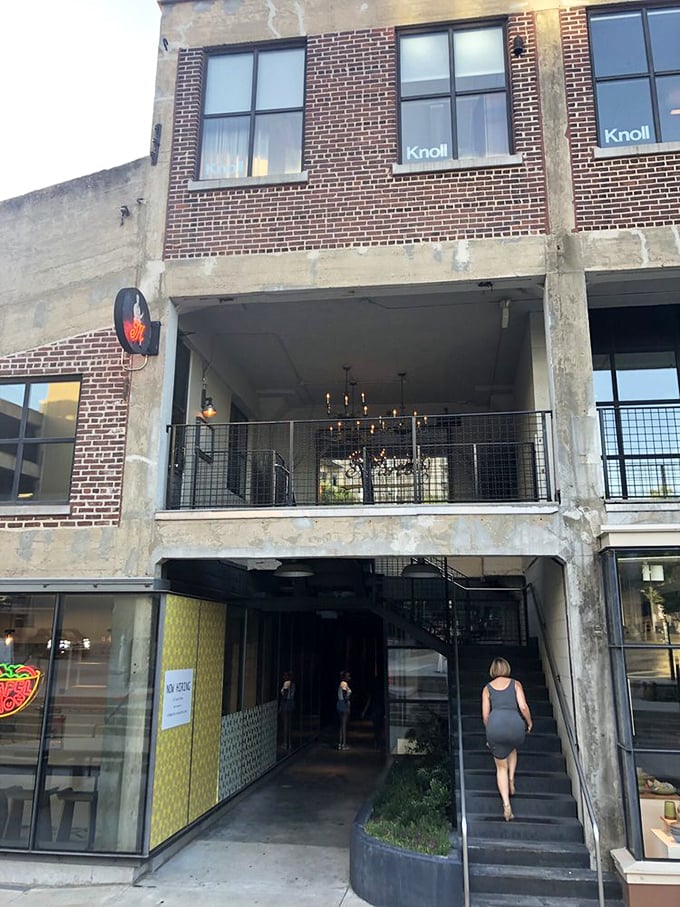 The stairway to steak heaven! Marcel's urban-cool vibe promises a dining experience that's both hip and timeless.