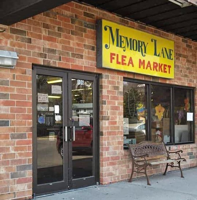 The welcoming brick facade of Memory Lane houses countless stories waiting to be discovered by new owners.