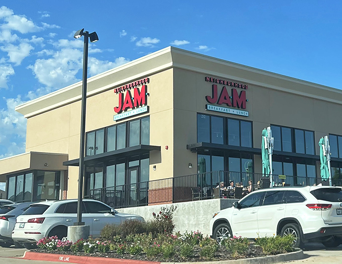 That bold red sign isn't just announcing a restaurant; it's signaling your new weekend breakfast tradition.