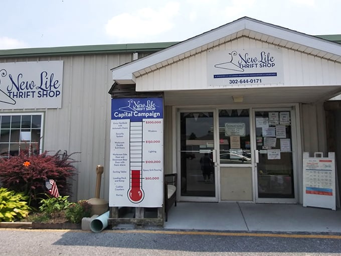 That fundraising thermometer by the door shows community support rising &ndash; your shopping actually makes a visible difference here.