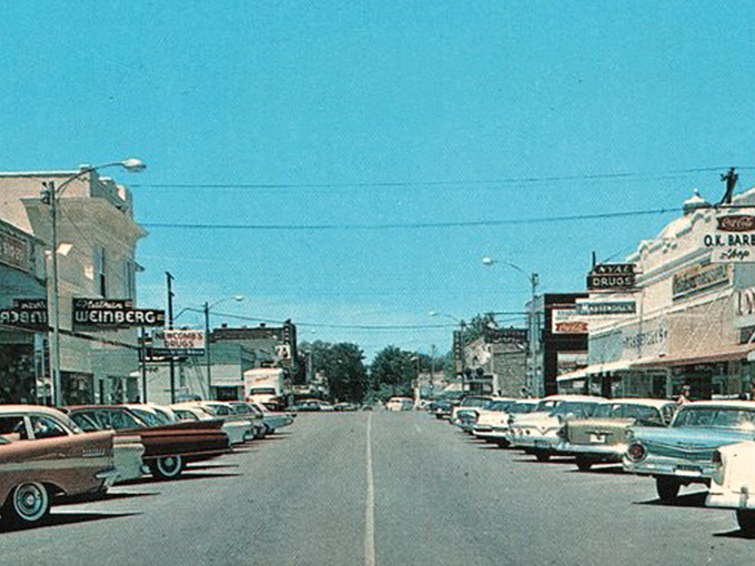 This vintage photo captures Osceola's timeless charm, where costs stay low and community spirit runs wonderfully high always.