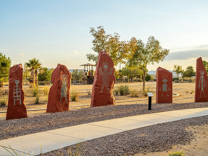 Ridgecrest celebrates its Native American heritage with striking public art that adds cultural richness to affordable desert living.