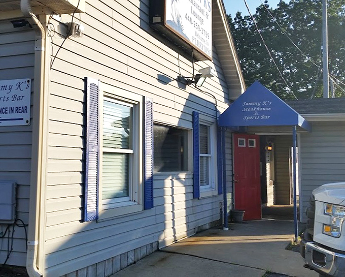 The blue awning and simple storefront might not scream "gourmet," but locals know&mdash;this is where steak dreams come true.