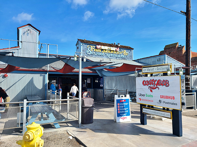 A seafood sanctuary with corrugated metal charm, San Pedro Fish Market stands ready to satisfy your fried fish cravings any day of the week.