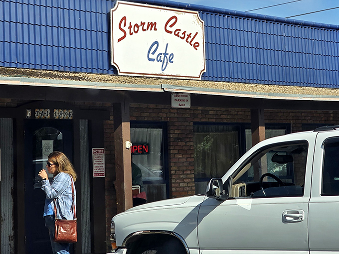 The simple "OPEN" sign in the window is all the invitation you need to discover why the parking lot is always full.