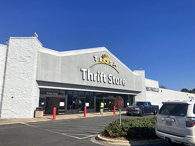 Under clear blue Carolina skies, TROSA Thrift Store stands ready to transform your home without emptying your wallet.