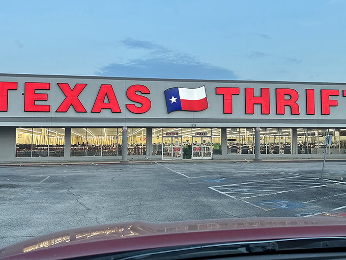 The sprawling Texas Thrift storefront stretches wide like the Texas horizon, filled with just as many possibilities.