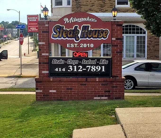 Simple brick exterior, straightforward name, extraordinary steaks. Sometimes the best things come in unassuming packages.