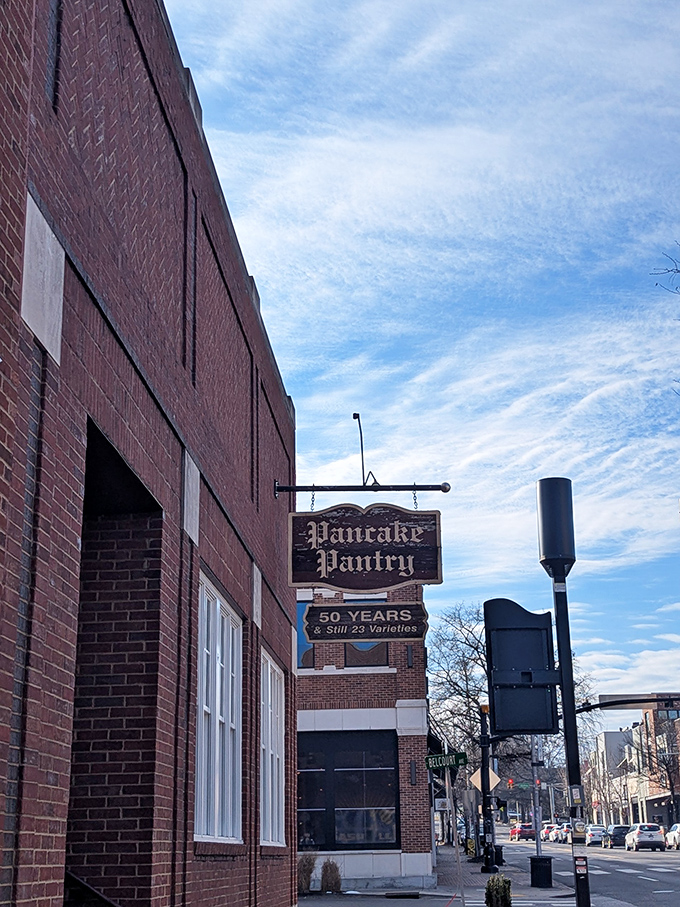 Nashville's pancake pilgrimage begins at this brick storefront, where breakfast traditions are honored daily.