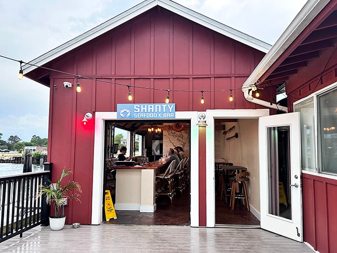 Cape Charles dining at its finest – where red barn charm meets Chesapeake Bay bounty in delicious harmony.