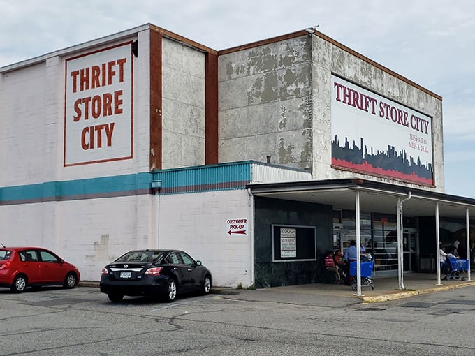 The thrift store that thinks it's a department store! Thrift Store City's vintage building houses modern bargain hunting at its finest.
