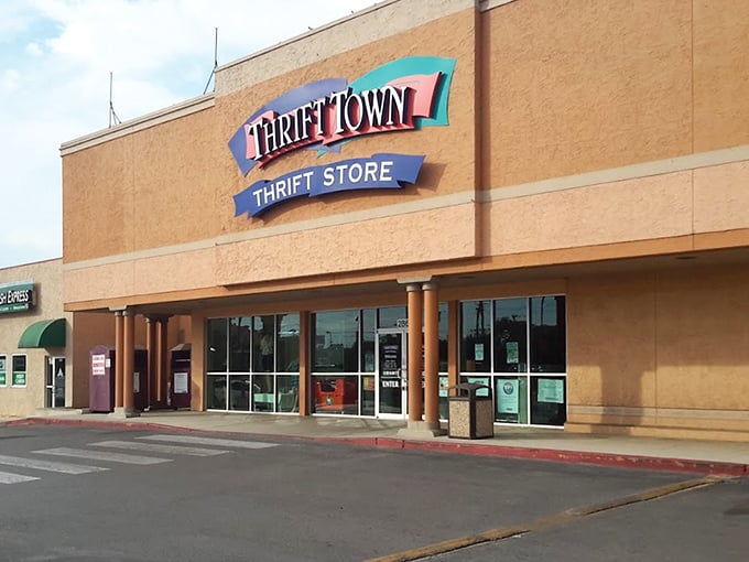 Behind that classic Thrift Town sign lies a meticulously arranged wonderland of pre-loved treasures.