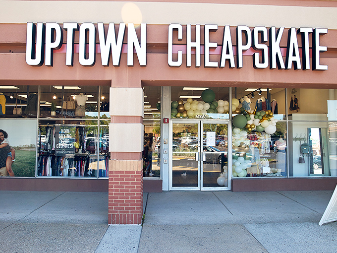 The bold lettering and festive balloon display announce this isn't your grandmother's thrift store&mdash;unless your grandmother was incredibly hip.