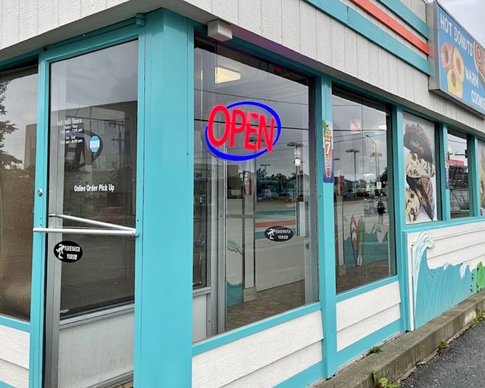 Even in the Alaskan snow, Wiki-licious' bright blue storefront and surfboard decor promise a warm, island-style treat.