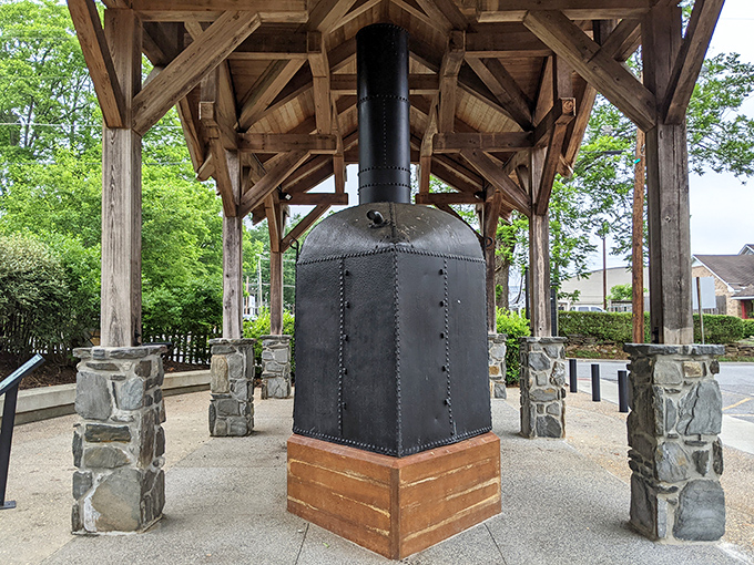 The 1875 Diving Bell stands as a quirky monument to gold mining ingenuity, looking like something Jules Verne might have designed.