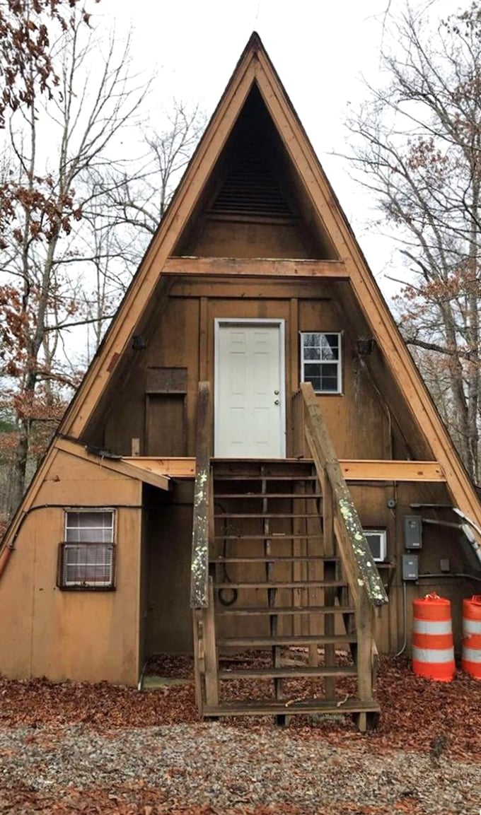 The A-frame cabin looks like it jumped straight out of a fairy tale&mdash;just add coffee on the porch and a good book. 