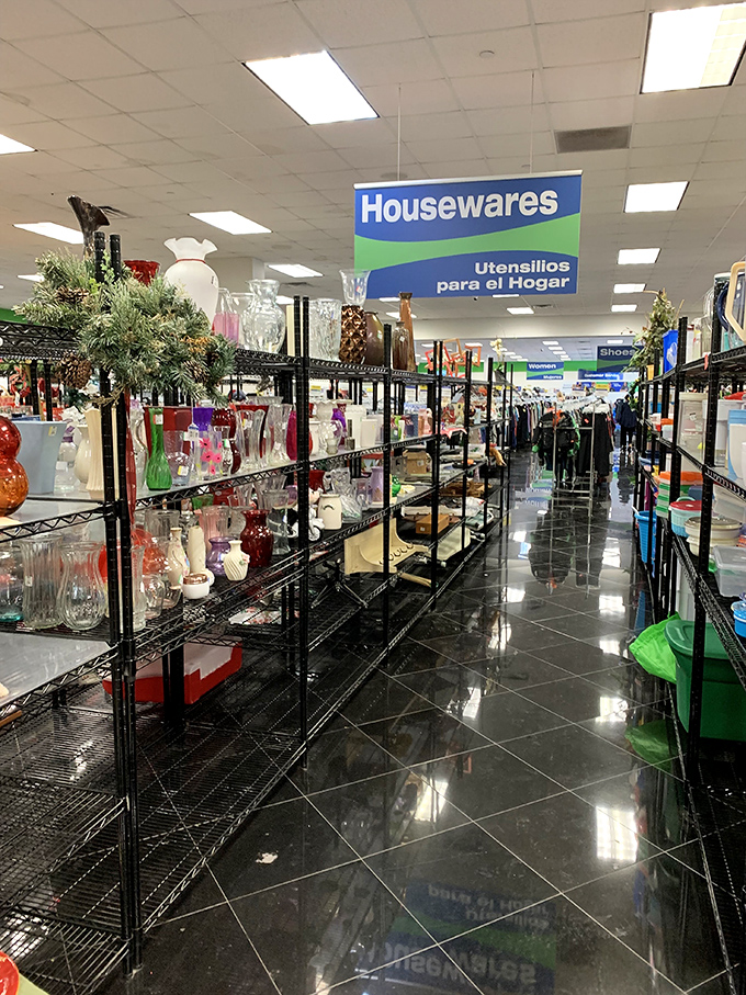 The housewares section gleams with possibility&mdash;one person's discarded vase is another's perfect mantelpiece statement piece, all at guilt-free prices.