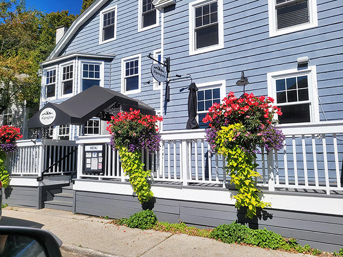 Alpenglow's vibrant flower boxes could make even a committed plant-killer feel inspired. The blue clapboard exterior houses treasures waiting to be discovered.