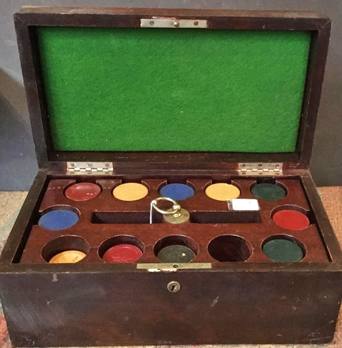 Poker wasn't always played on phones. This traveling gambling kit once hosted high-stakes games where fortunes changed hands under kerosene light.