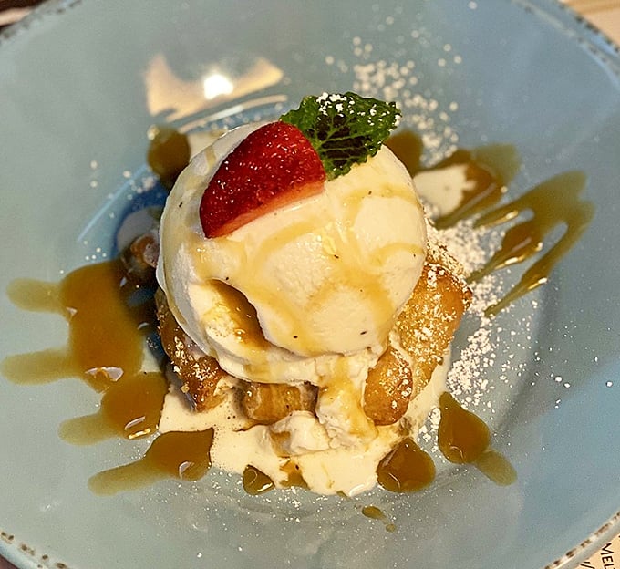 Dessert that makes you question your life choices &ndash; why haven't you been eating this apple pie with melting ice cream every day of your existence?