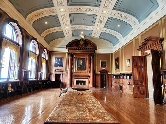 The Ashhurst Room could be mistaken for a fancy library, if libraries typically housed collections of preserved human organs and anatomical oddities.