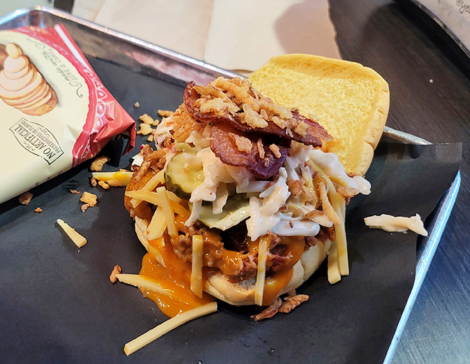 Architecture students should study this sandwich&mdash;layers of flavor stacked with structural integrity that somehow manages to hold together until the last bite.