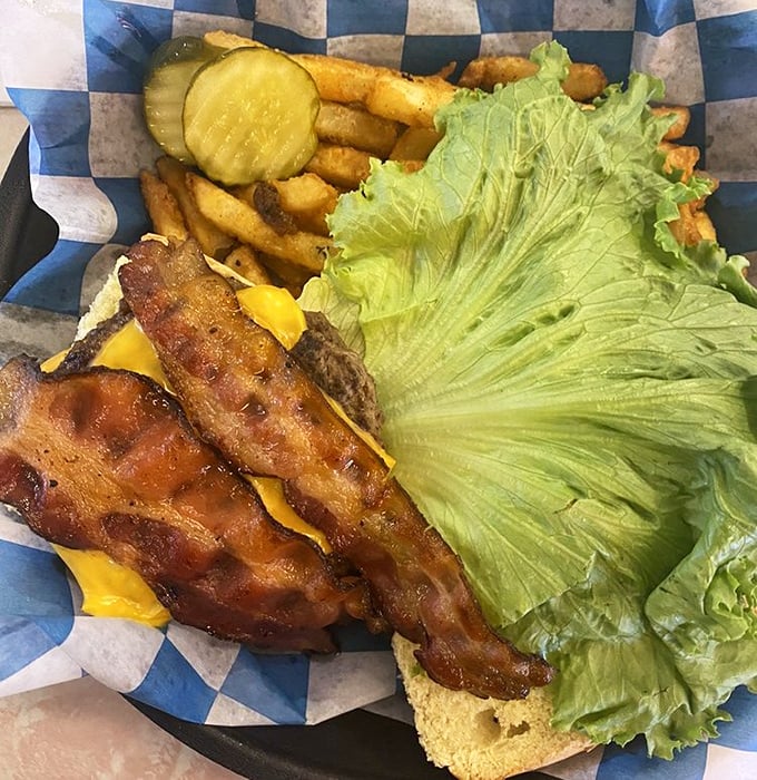 The perfect bacon cheeseburger doesn't exi&mdash; Oh wait, here it is! Crispy, melty, fresh, and substantial enough to require a post-meal nap.