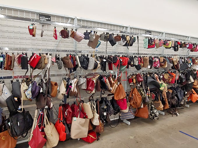 Handbag heaven or purse purgatory? Either way, there's a leather companion waiting to carry your essentials and possibly someone else's forgotten receipt.