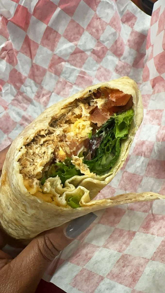 Wrapped like a present your taste buds can't wait to unwrap, this chicken wrap delivers freshness and flavor in every perfectly portable bite.
