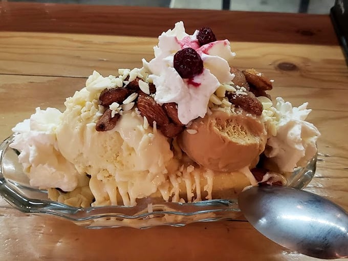 Behold the banana split that launched a thousand diets—and then sank them. Worth every delicious calorie and momentary guilt.