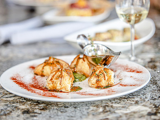 Delicate pastry parcels that would make Wellington himself stand at attention. These golden-brown beauties promise a flavor explosion with every flaky bite.