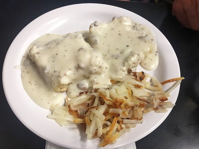Biscuits and gravy&mdash;the breakfast of Midwestern champions. A plate that says "good morning" with more conviction than any cup of coffee ever could.