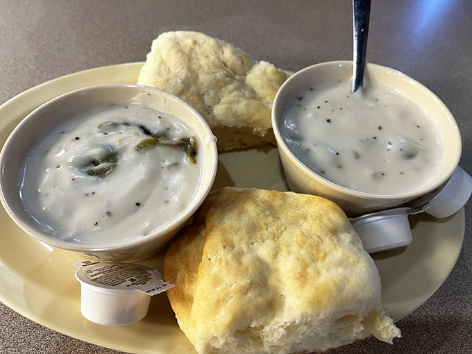 Two cups of liquid gold &ndash; jalape&ntilde;o gravy adds a gentle kick that'll wake you up better than any alarm clock ever could.