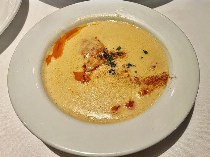 This creamy bisque is pure comfort in a bowl, rich enough to make you forget you're saving room for steak.