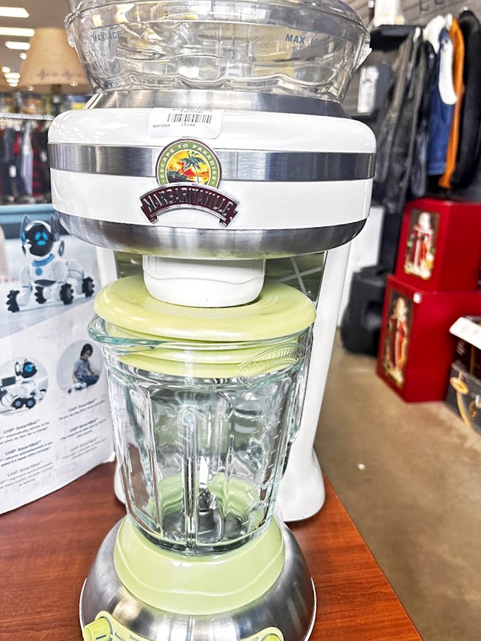 A retro margarita maker that promises summer vibes year-round. Jimmy Buffett would approve of this particular waste-away machine.