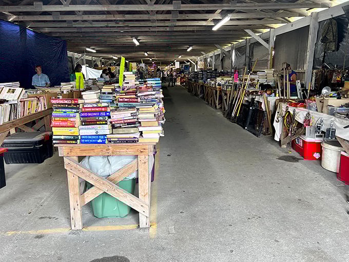 Literary treasures stacked sky-high&mdash;where else can you build a respectable library for less than the cost of two hardcovers at the airport?