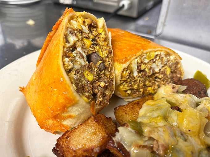 Breakfast burritos stuffed so generously they require a game plan before that first satisfying bite.