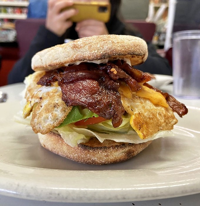 This breakfast sandwich isn't trying to impress Instagram&mdash;it's too busy impressing your taste buds with layers of egg, bacon, and cheese.