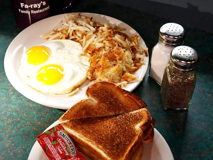 Sunny-side up eggs, perfectly crisped hash browns, and toast&mdash;the breakfast trifecta that's launched a thousand great days since time immemorial.