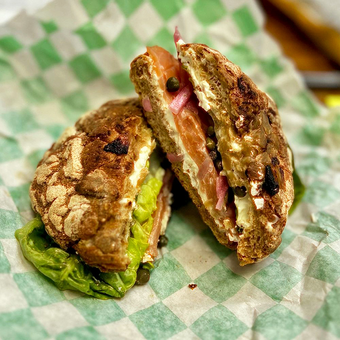 Breakfast sandwiches that make you reconsider the alarm clock's enemy status. Worth setting your phone to "actual ring" for this beauty.