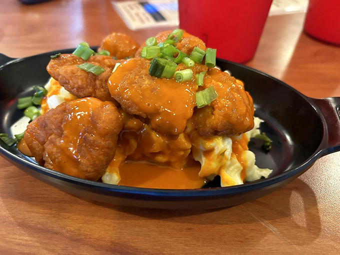 Buffalo mac that combines childhood comfort with grown-up flavors. The kind of dish you'd request for your last meal.