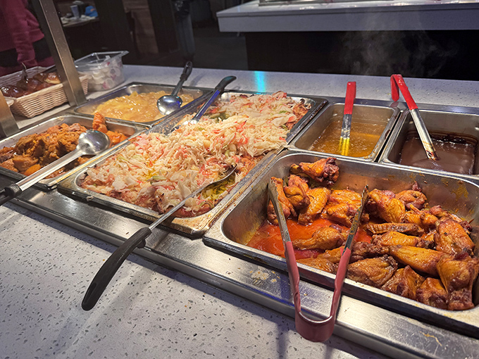 Hot trays brimming with saucy delights&mdash;where chicken meets its destiny and vegetables find their purpose in life.