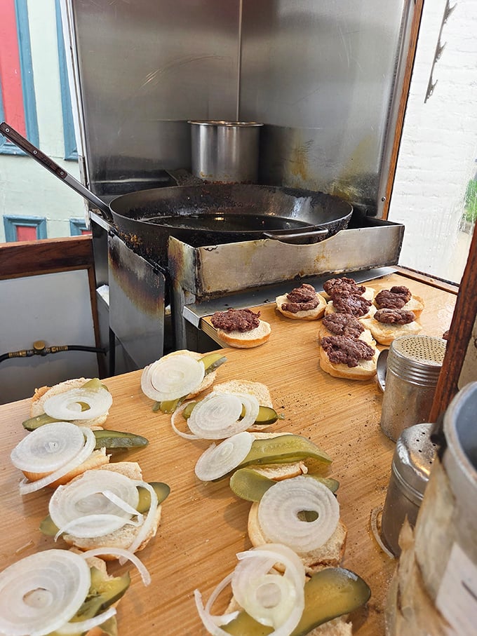 Behind the scenes of burger magic: where pickles, onions, and patties meet their destiny on soft buns before making their way to eager hands.