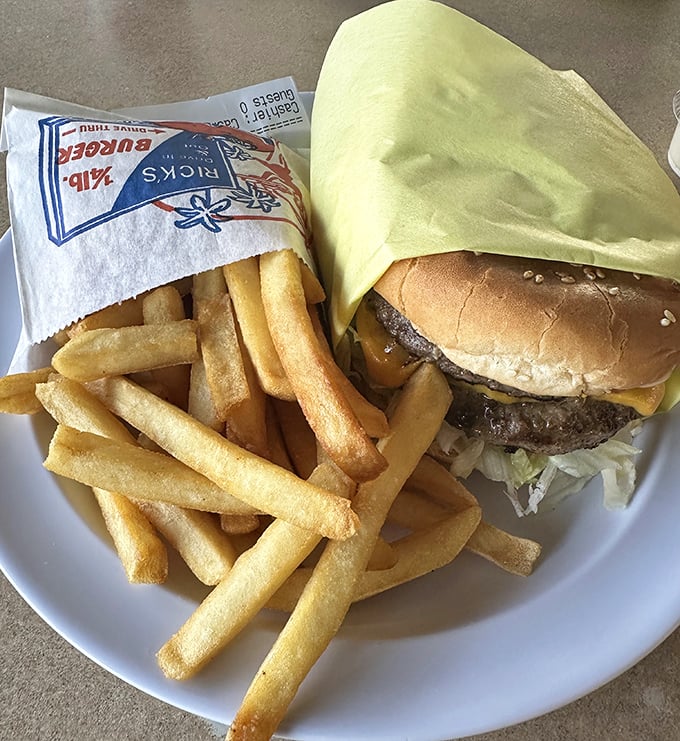The classic burger and fries combo&mdash;where the patty is juicy, the cheese perfectly melted, and the fries crisp enough to make a French chef nod in approval.