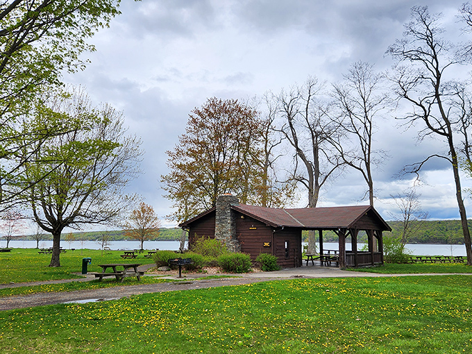 Rustic luxury with a million-dollar view. This lakeside cabin offers what no five-star hotel can—nature's own soundtrack and lighting design.