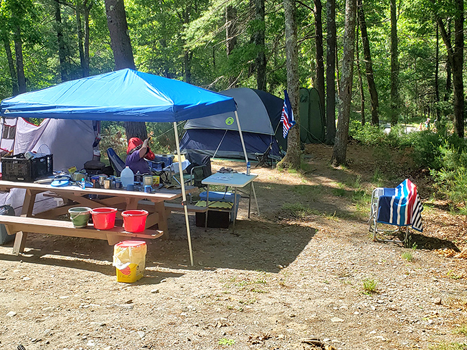 Camping at Massasoit&mdash;where "roughing it" means your phone might only get three bars instead of four.