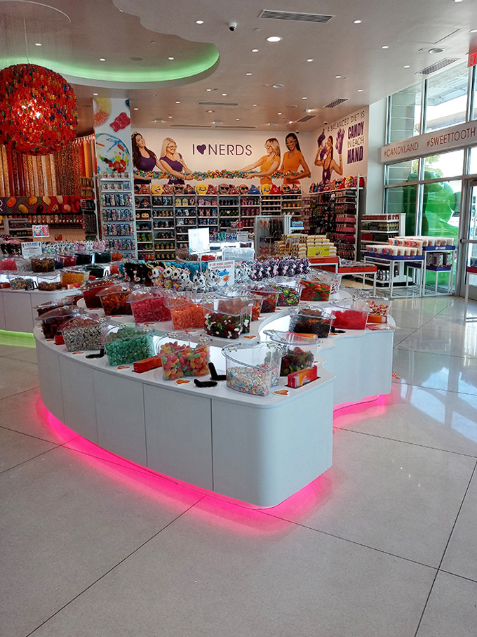 Sweet temptation multiplies exponentially when bulk candy meets outlet pricing&mdash;your dentist need never know.